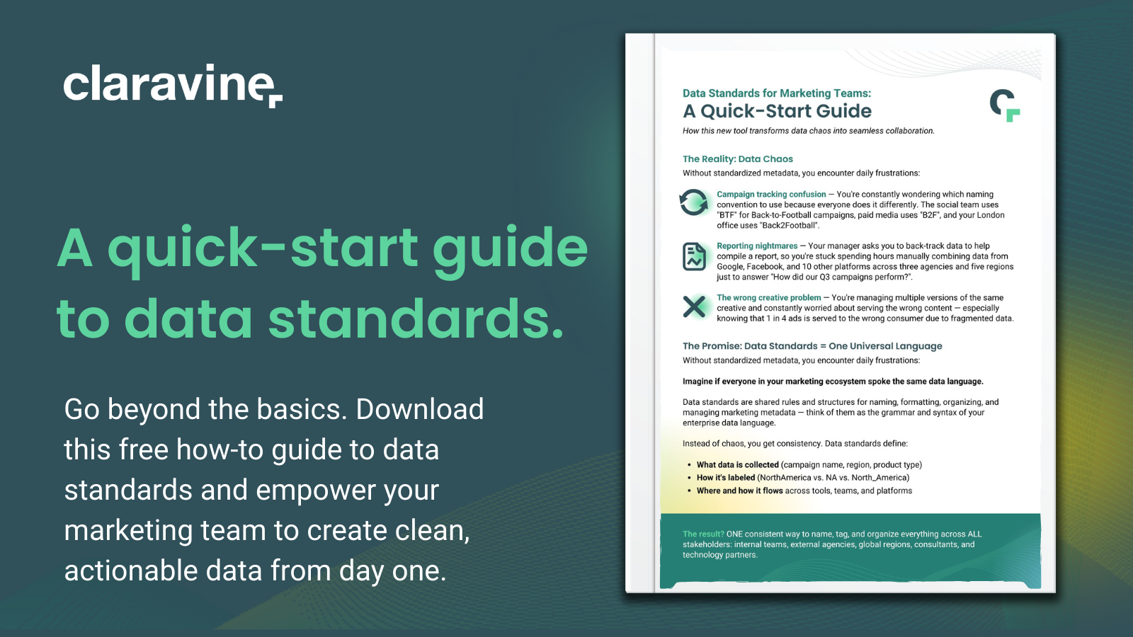 Quick Start Guide: Data Standards 101 for Marketing Teams - Claravine
